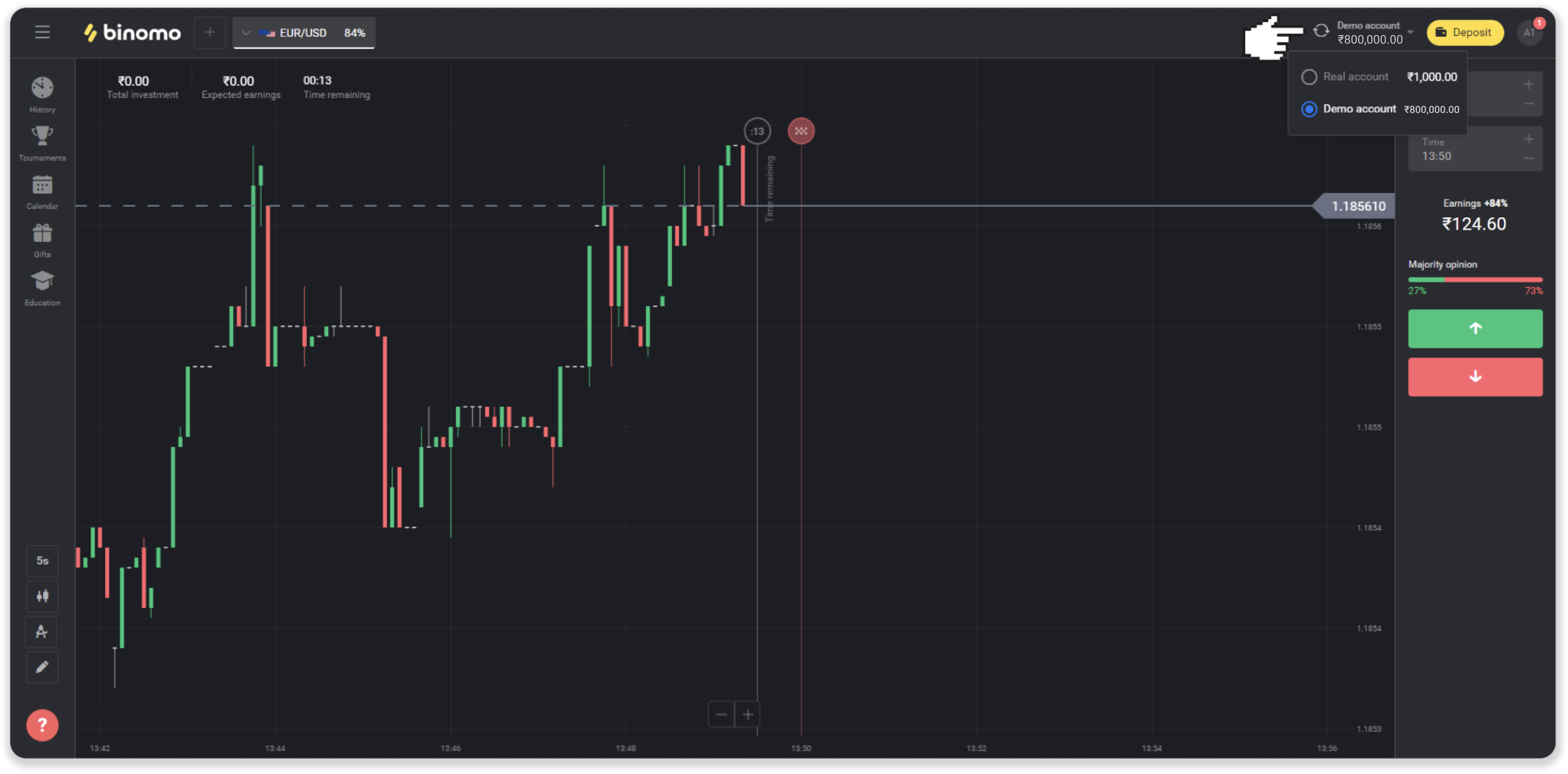 Trade kaise kholen? – Binomo help center